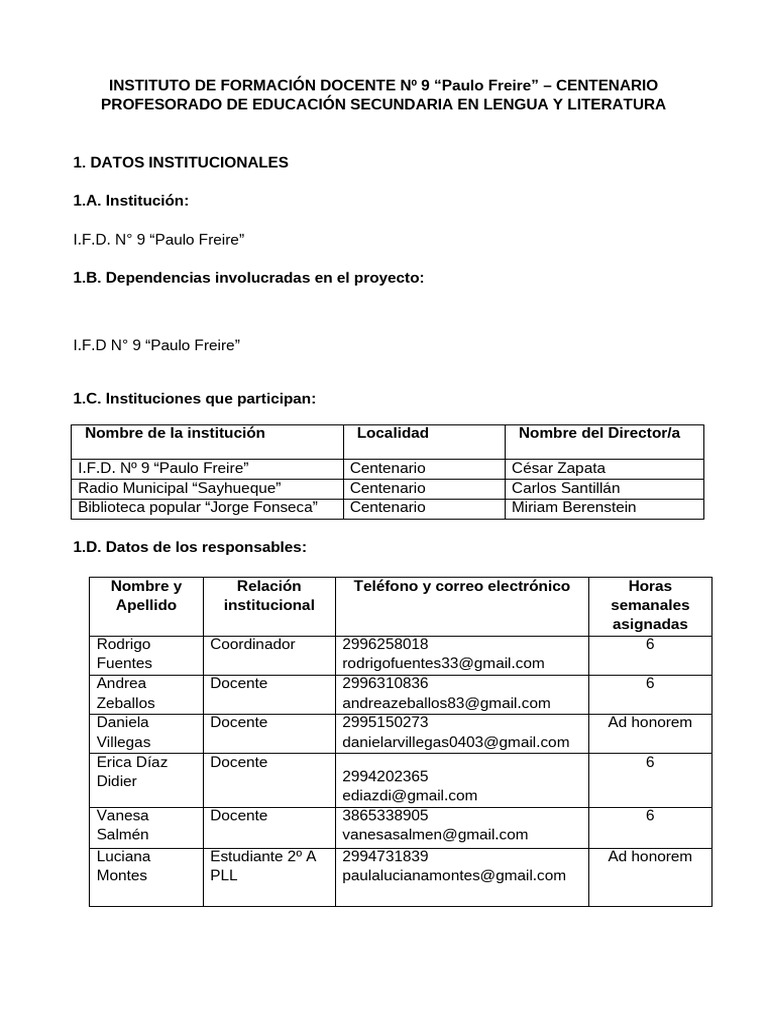 Proyecto de Extension Micros Radiales | PDF | Maestros