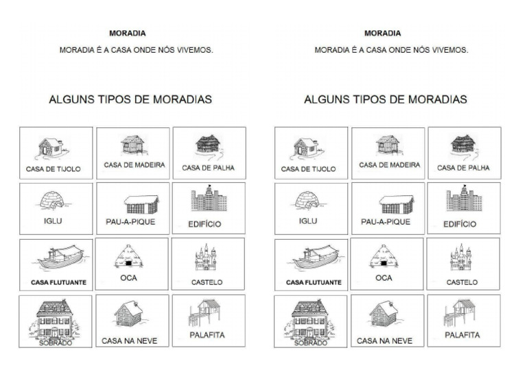 Tipos De Moradia 1 Ano Pdf