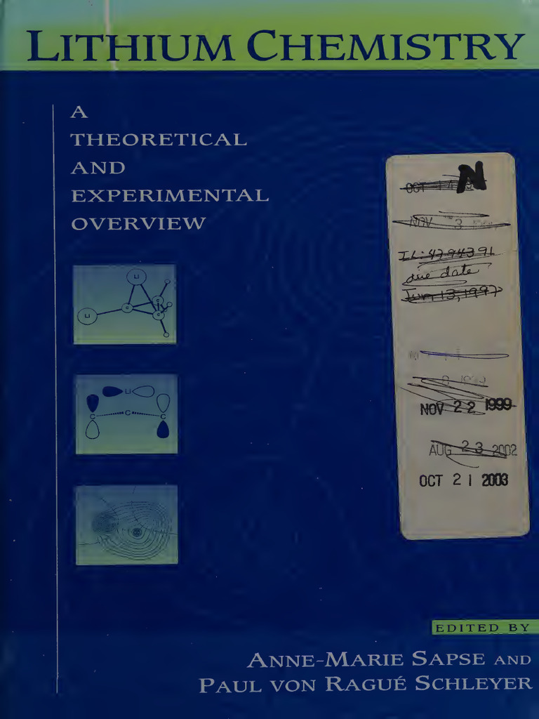 Lithium Chemistry - A Theoretical and Experimental Overview - Edited by ...