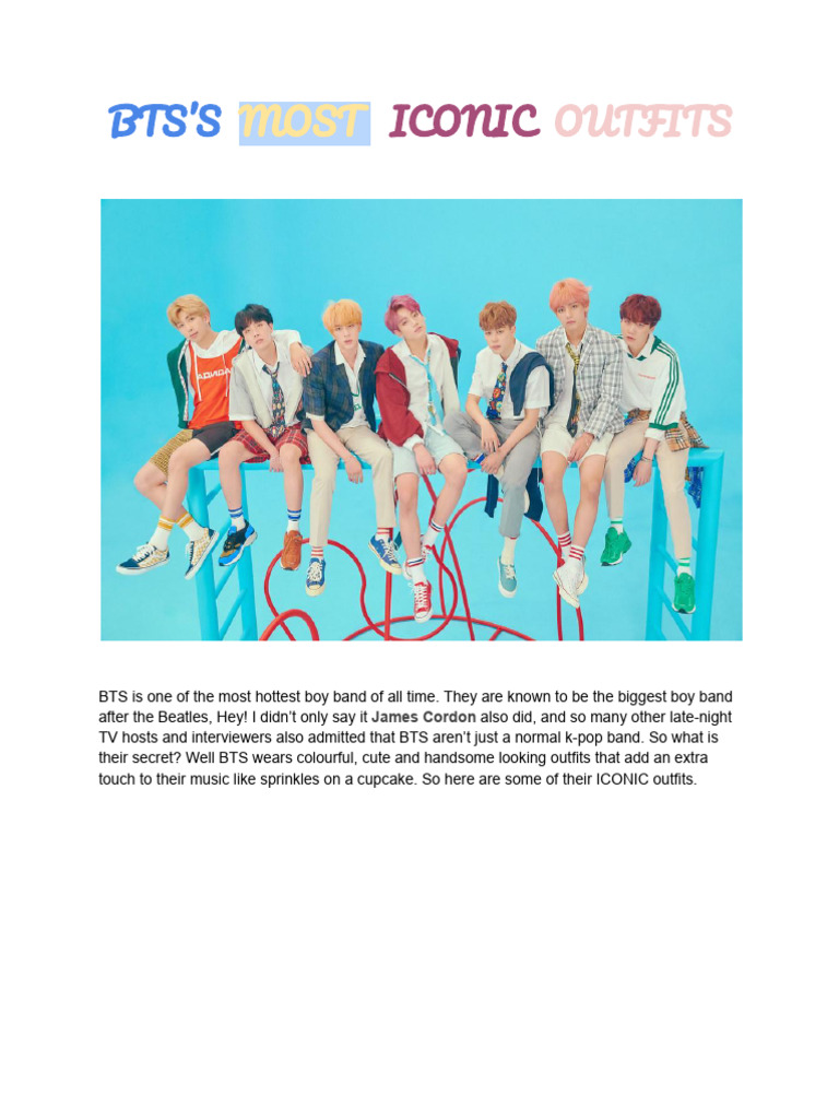Bts's Most Iconic Outfits | PDF | Clothing
