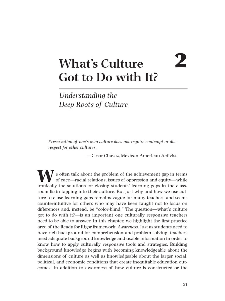 Chapters 2- 4 Culturally Responsive Teaching and the Brain (2015)-5 ...