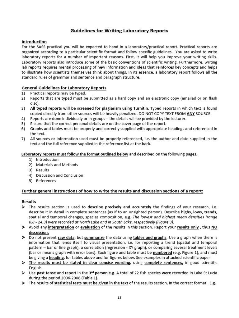 4ZOL311 SASS Prac - Prac Report Guidelines | PDF | Cognition