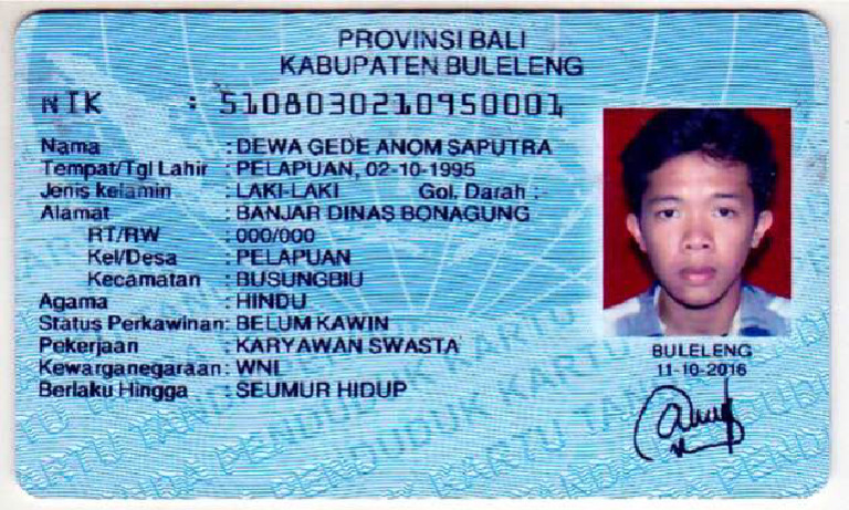 KTP Dewa Gede Anom Saputra | PDF