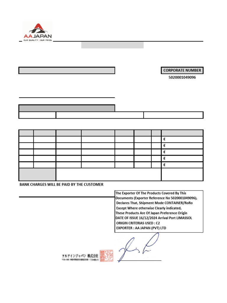 J.O Infinite Rentals LTD Invoice For 5 AQUA | PDF | Toyota | Car ...