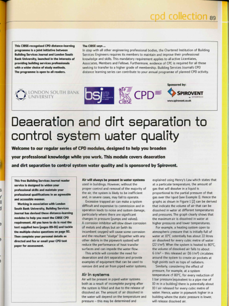 2007 Sep-Deaeration and Dirt Seperation To Control System Water Quality ...