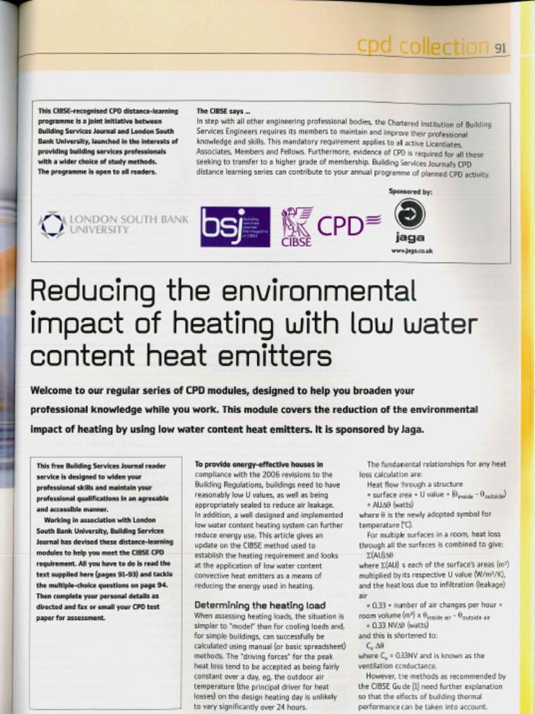 2007 April-Reducing The Environmental Impact of Heating With Low Water ...