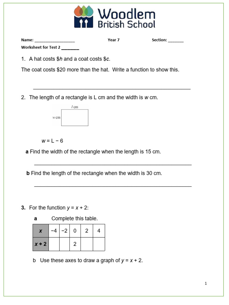 Y7 Revision sheet 2-1 | PDF