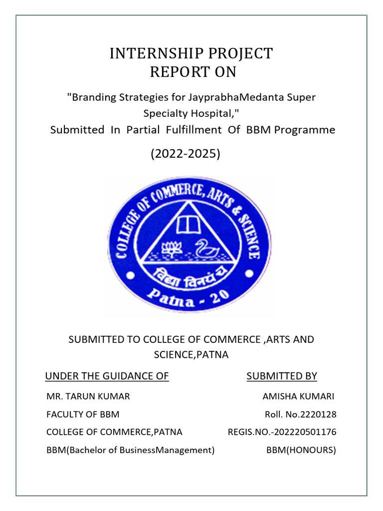 Internship Project On Branding Strategy of Medanta Hospital | PDF | Radiology | Health Care