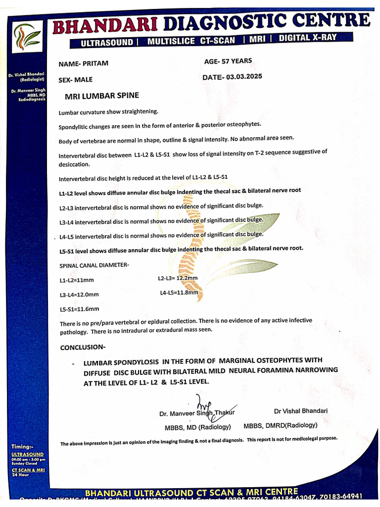 MRI Report | PDF