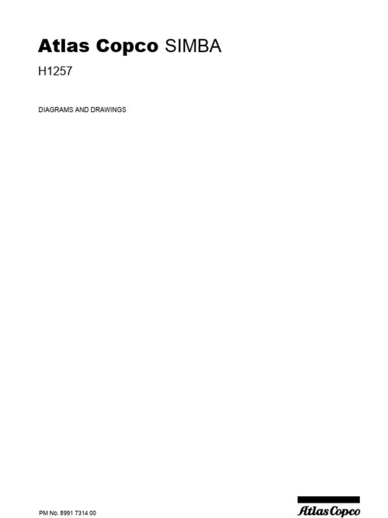 Atlas Copco SIMBA H1257 Diagrams Guide | PDF