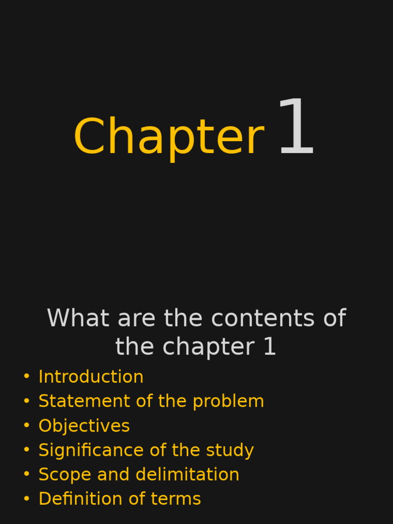 Chapter 1: Thesis Structure Guide | PDF