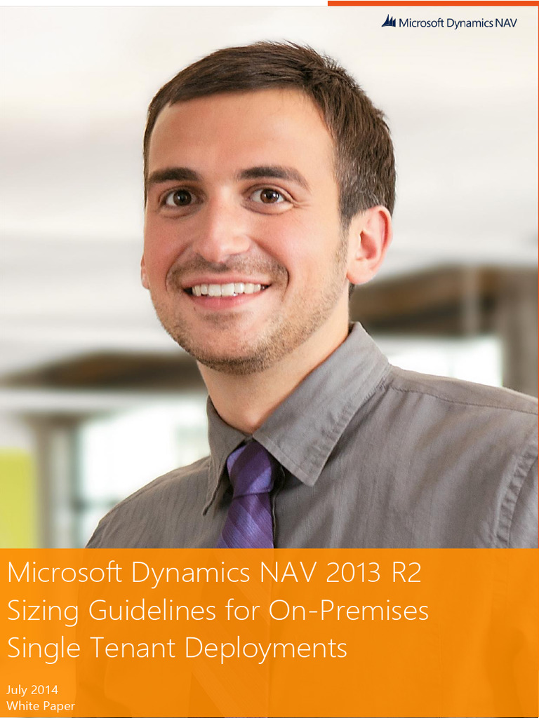 Microsoft Dynamics NAV 2013 R2 Sizing Guidelines For On-Premises Single Tenant Deployments | PDF ...
