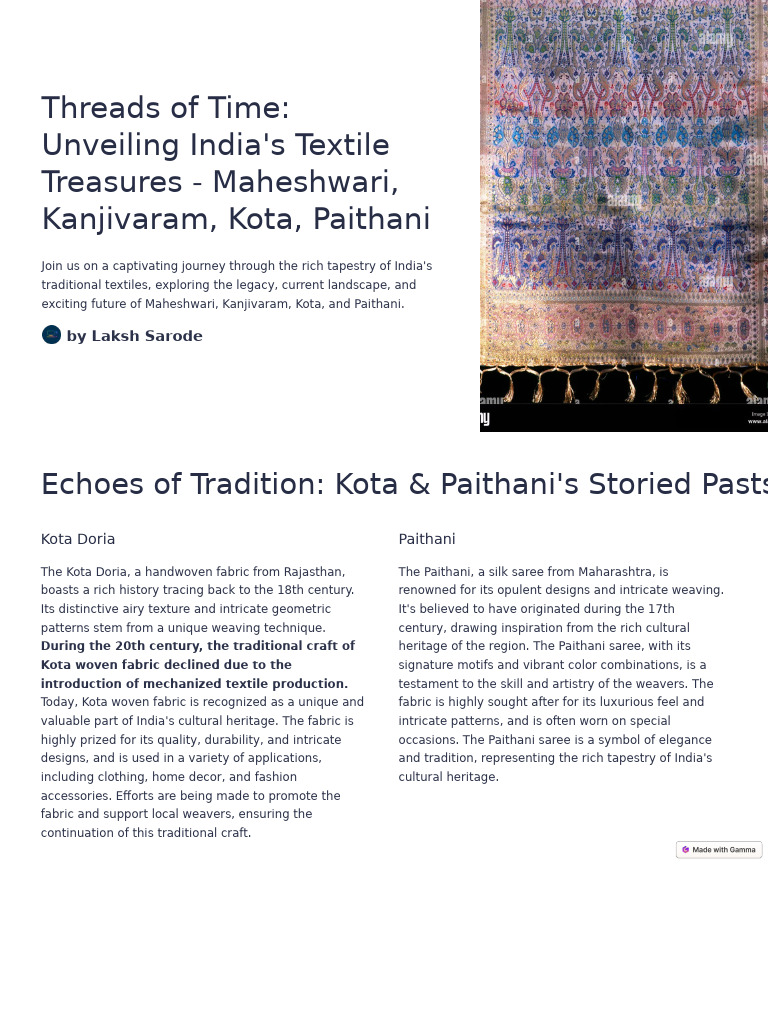 Threads of Time Unveiling Indias Textile Treasures Maheshwari ...