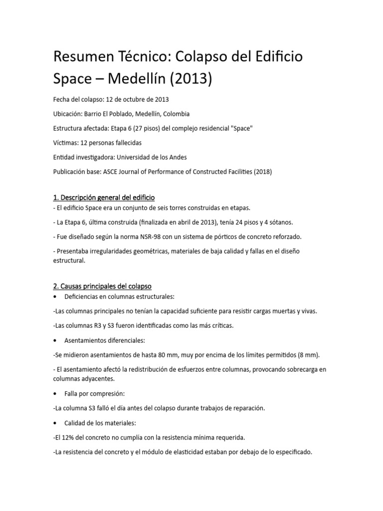 Edificio Space | PDF | Columna | Hormigón