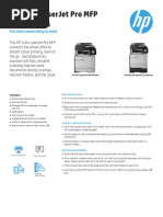HP Color Laserjet Pro MFP 4303Dw Printer: Data Sheet | PDF | Image ...
