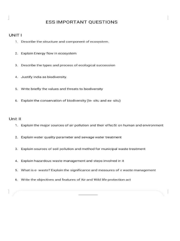 1st, 2nd Unit - Important Qns | PDF