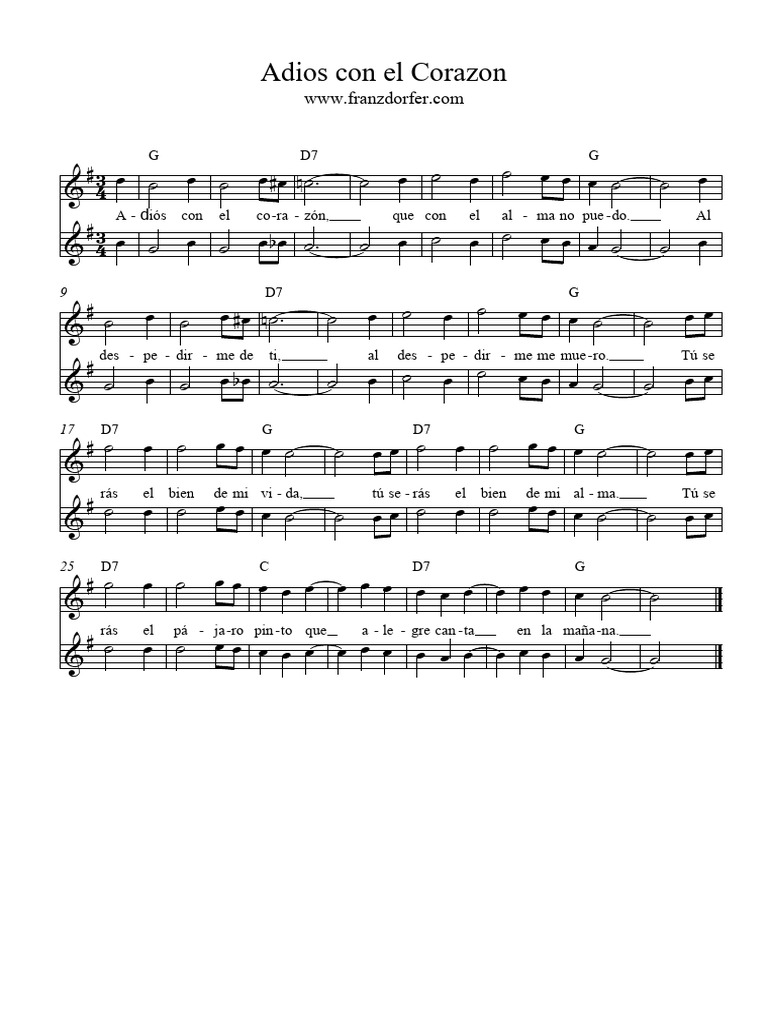 005 Adios Con El Corazon-G | PDF