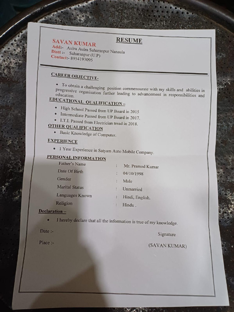 Savan Kumar Resume | PDF