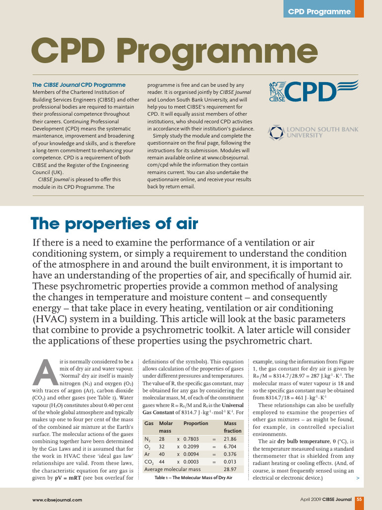 2009-04-The Properties of Air | PDF | Atmosphere Of Earth | Humidity