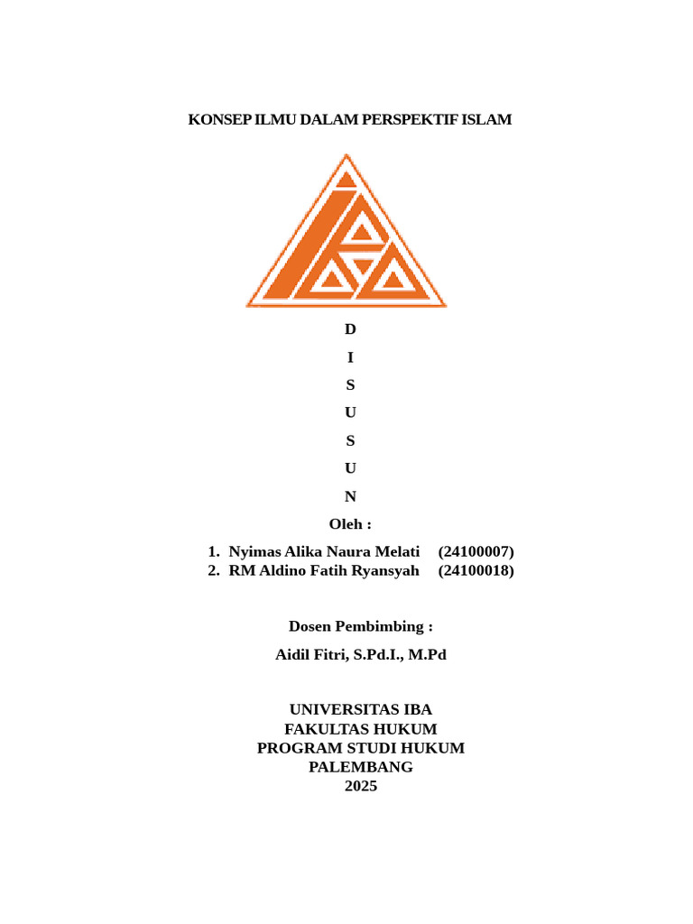 KONSEP ILMU DALAM PERSPEKTIF ISLAM | PDF