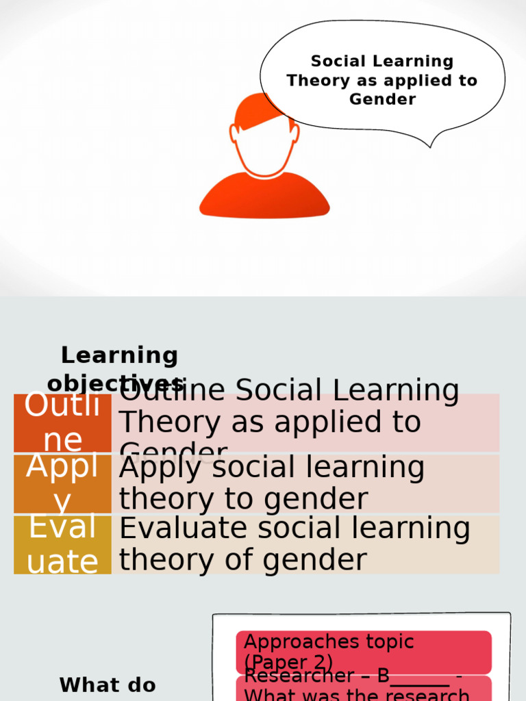 Social Learning Theory Gender 2425 | PDF