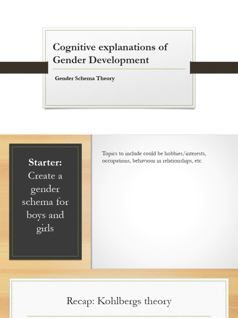Cognitive Explanations Gender Schema Theory 2425 | PDF | Gender Studies ...
