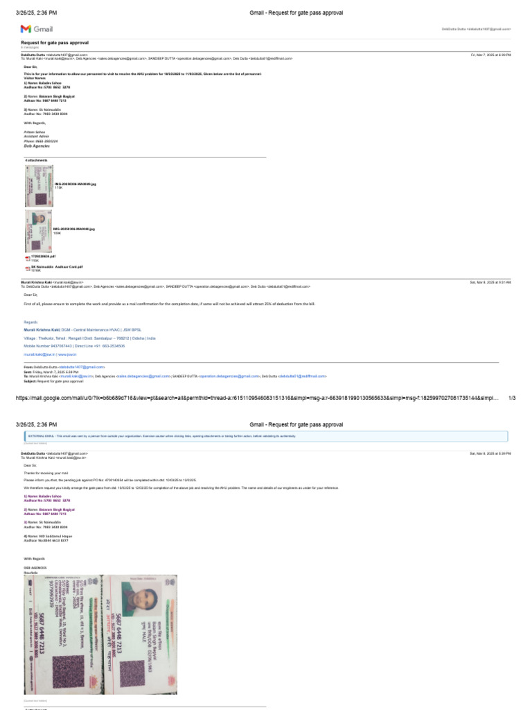 Gmail - Request For Gate Pass Approval 5 | PDF | Cyberspace | Internet