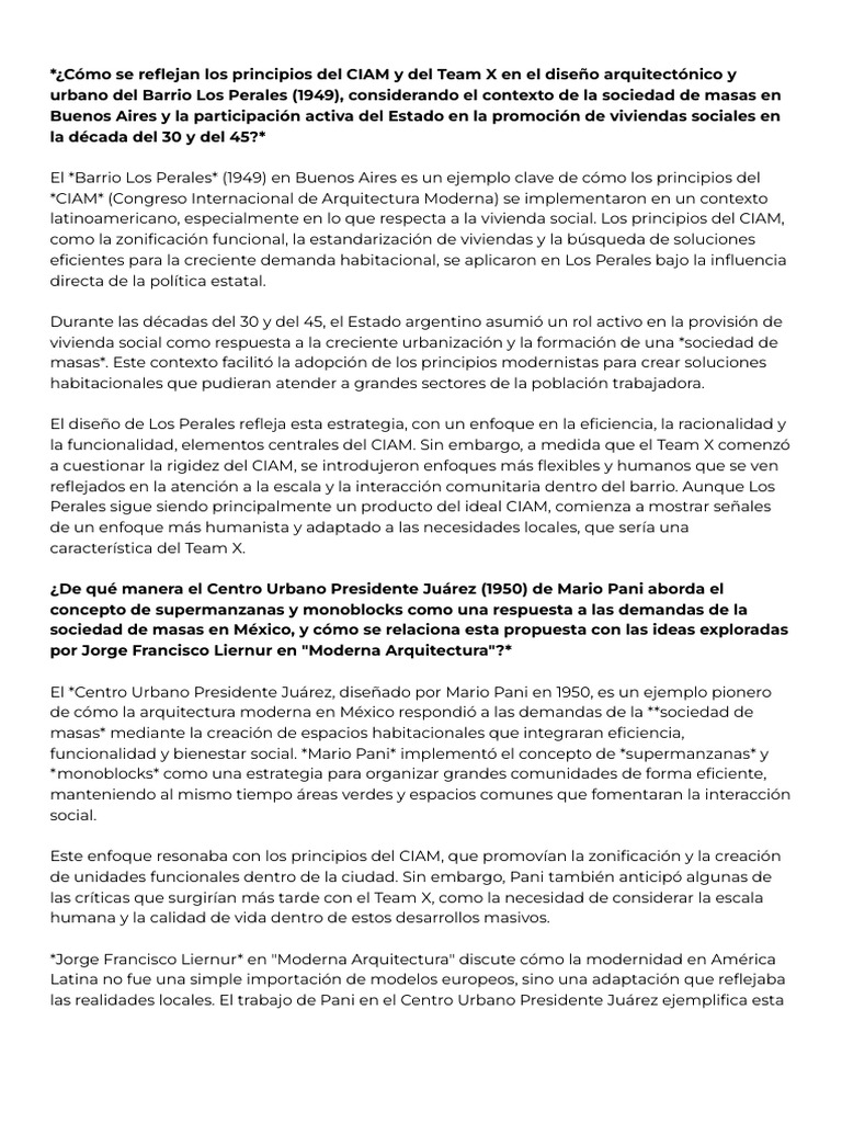 CIAM y Team X en Vivienda Social Latinoamericana | PDF | Vivienda ...