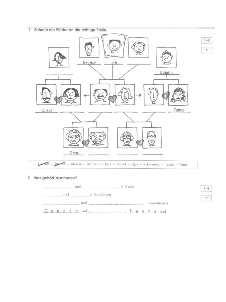 Meine Familie Übungen | PDF