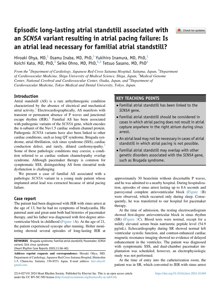SCN 5 A | PDF | Artificial Cardiac Pacemaker | Atrium (Heart)