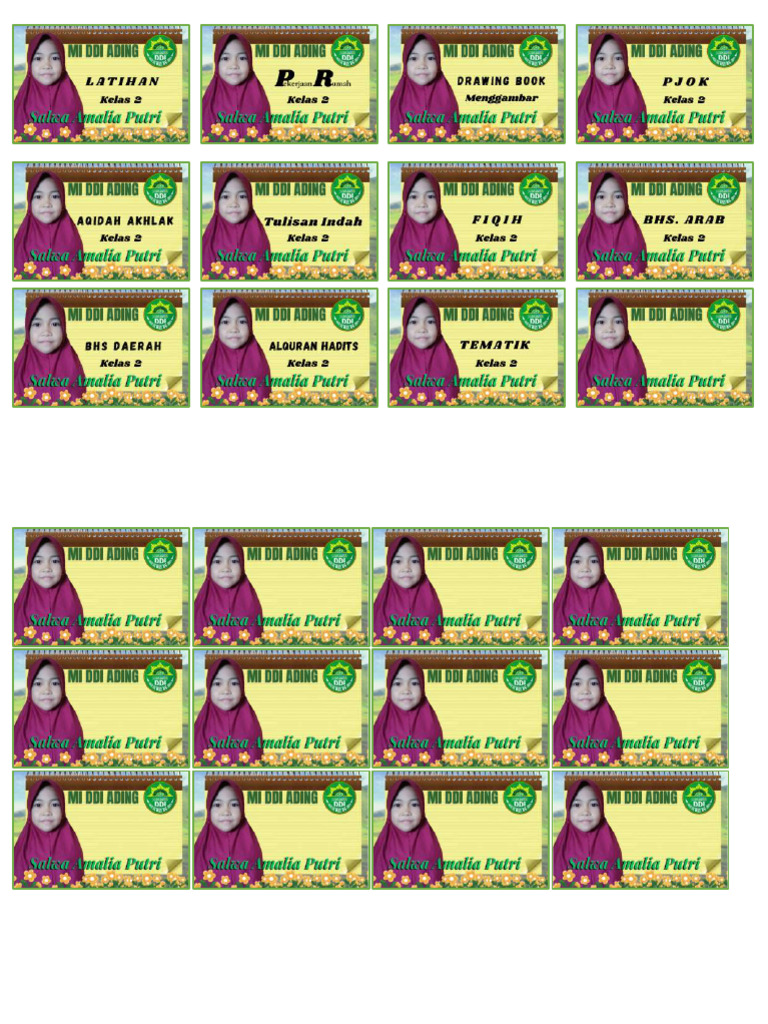 Label Mapel Salwa | PDF