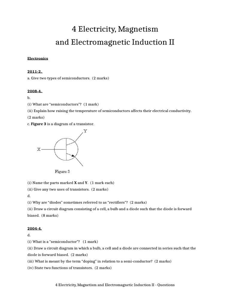 04 Electricity, Magnetism and Electromagnetic Indcution II | PDF
