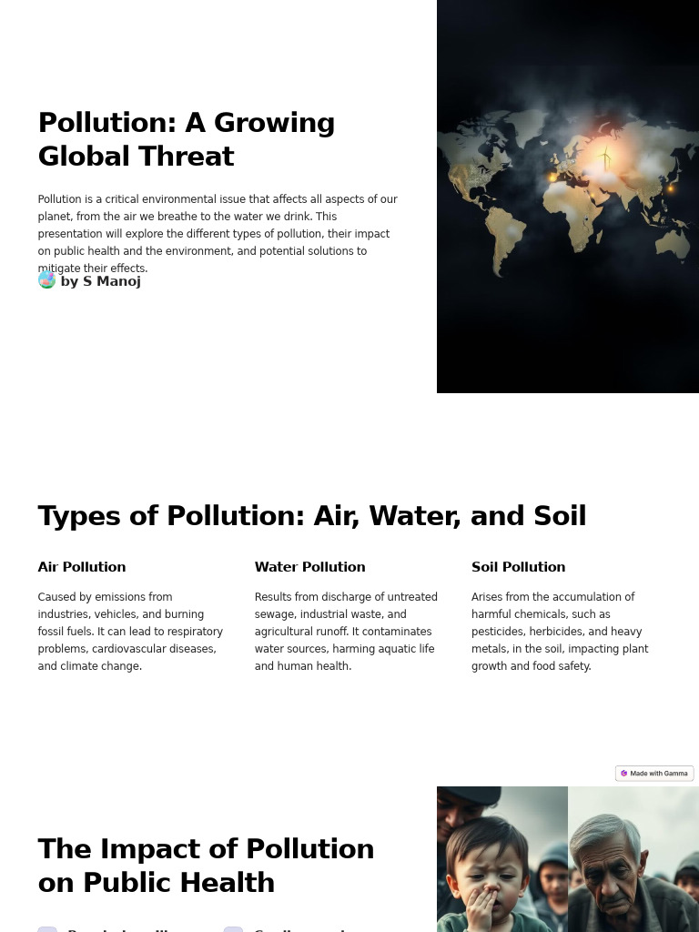 Pollution A Growing Global Threat | PDF | Pollution | Air Pollution
