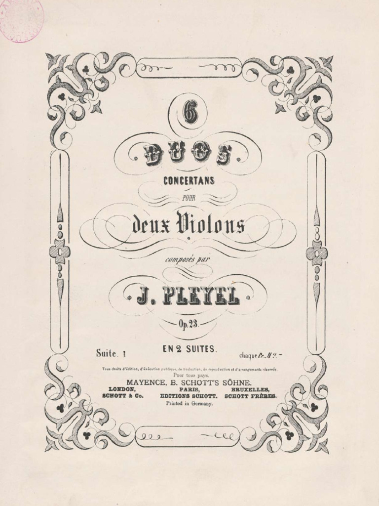 Pleyel V Duos 23 BSB | PDF
