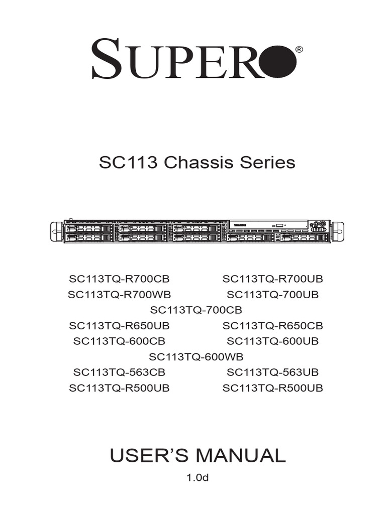 Supermicro SC113 User Manual | PDF | Electrical Engineering | Computer ...