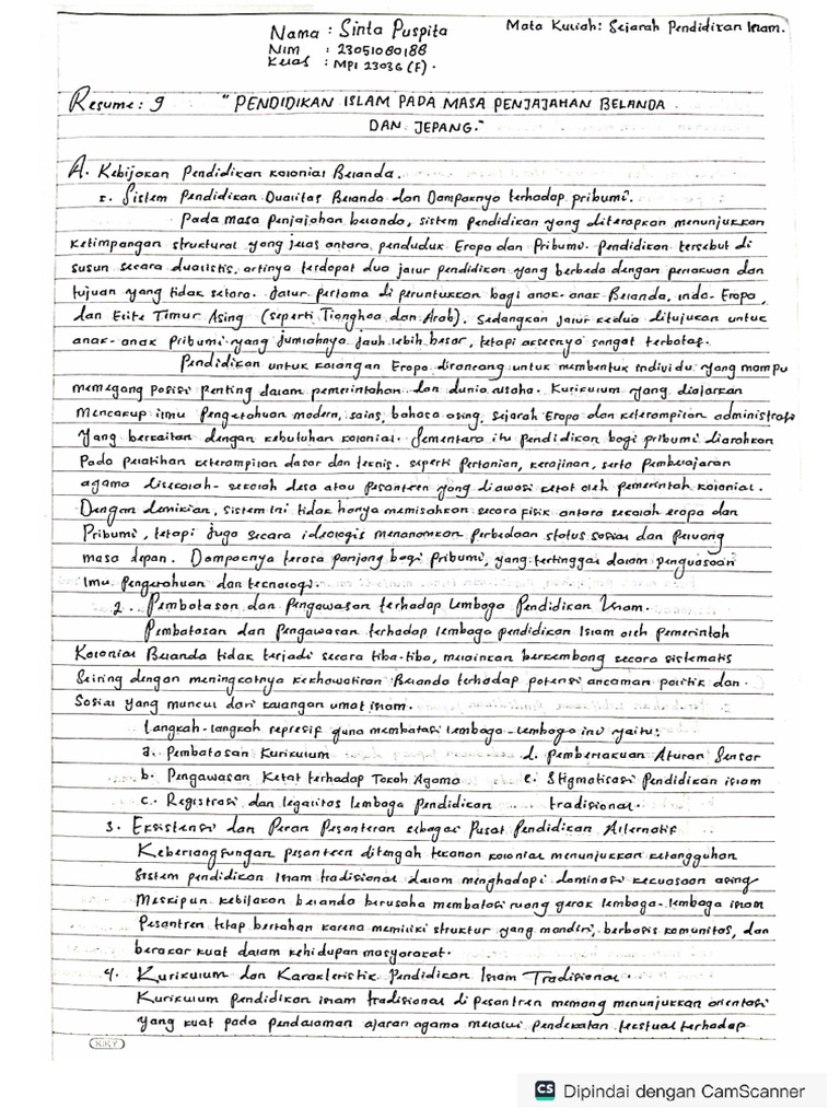 Sinta Puspita Resume 9 Spi | PDF