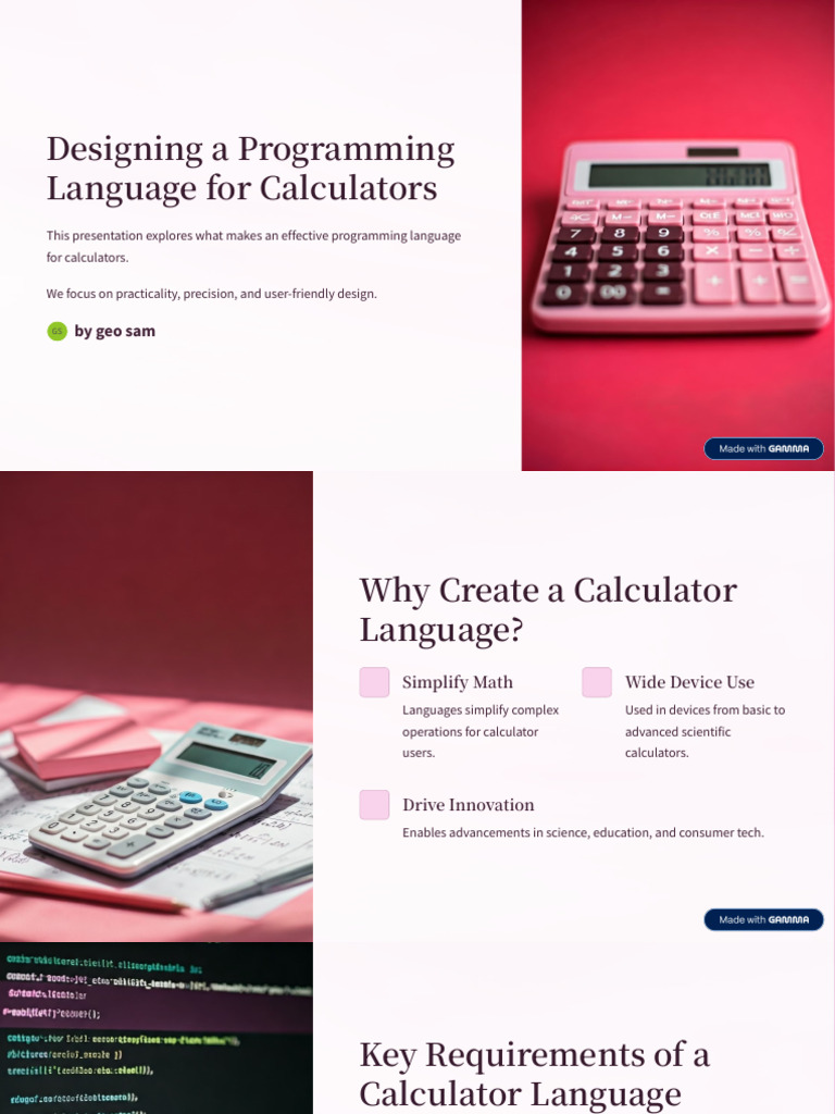 Designing A Programming Language For Calculators | PDF | Python (Programming Language) | Calculator