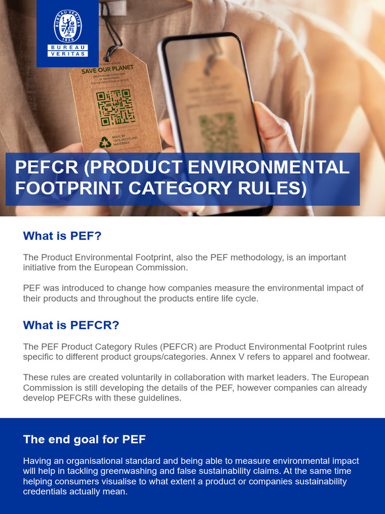 PEFCR Annex V - Footwear and Apparel | PDF | Sustainability | Economies
