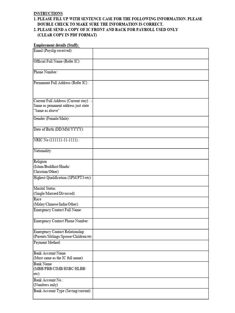 411 Employment Application | PDF