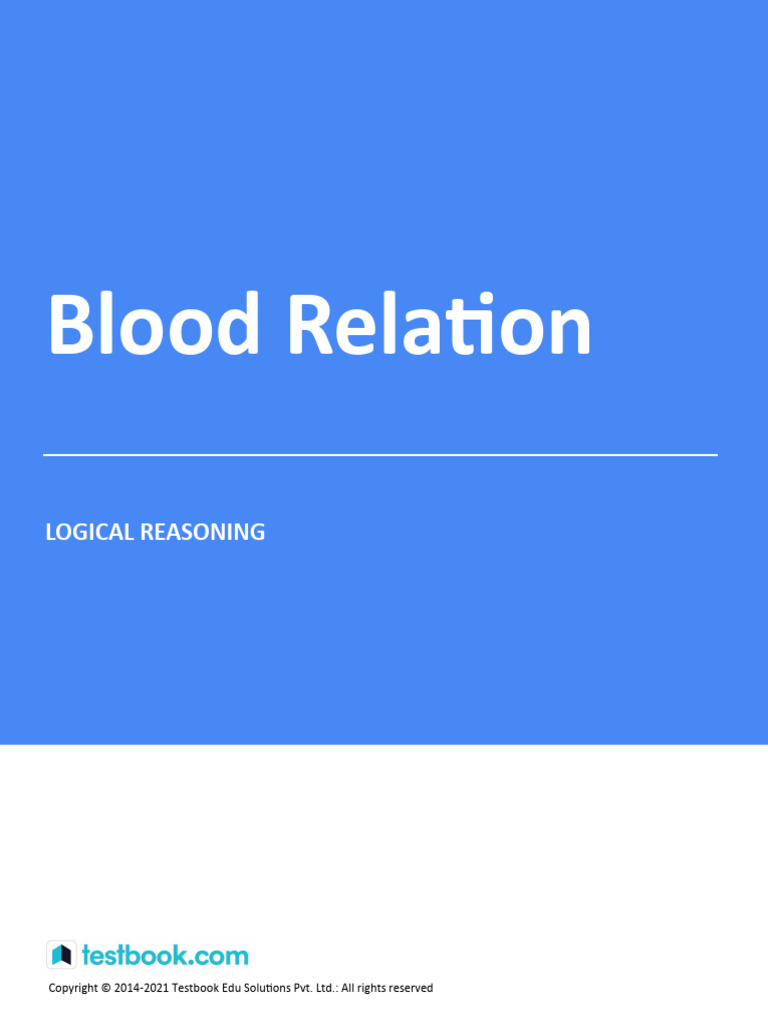 Blood Relation Logical Reasoning Guide | PDF