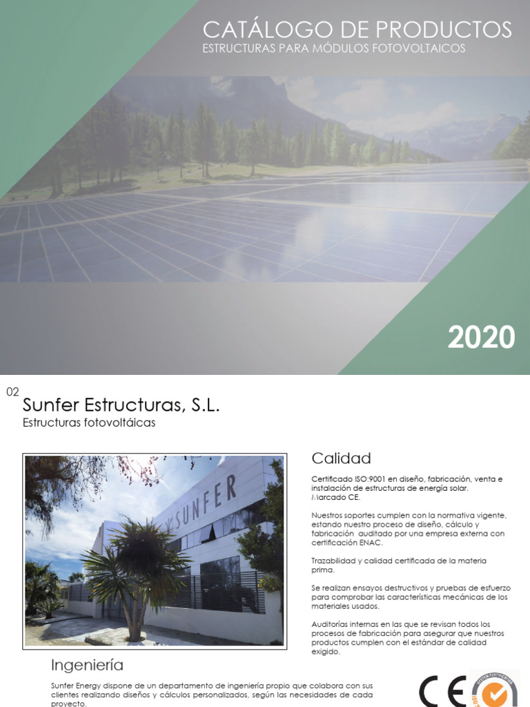 Catalogo Productos SUNFER 2020 | PDF | Aluminio | Fotovoltaica