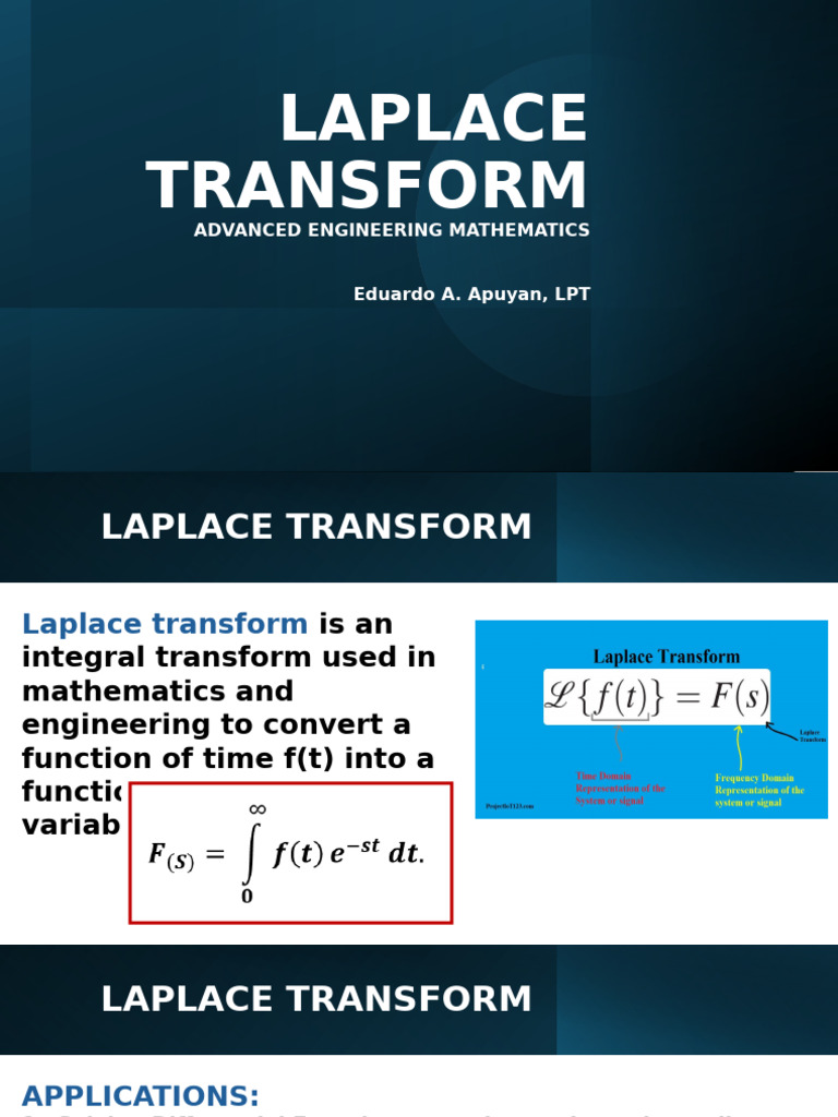 Laplace Transform | PDF