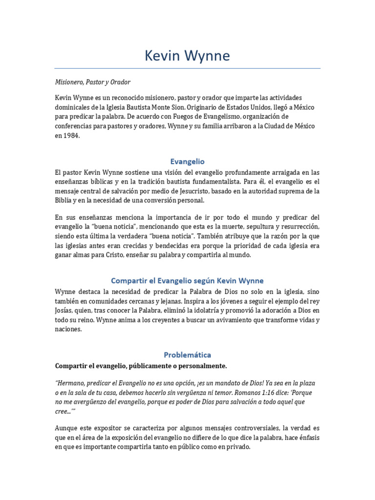 Evangelismo Efectivo de Kevin Wynne | PDF | Salvación | Evangelios