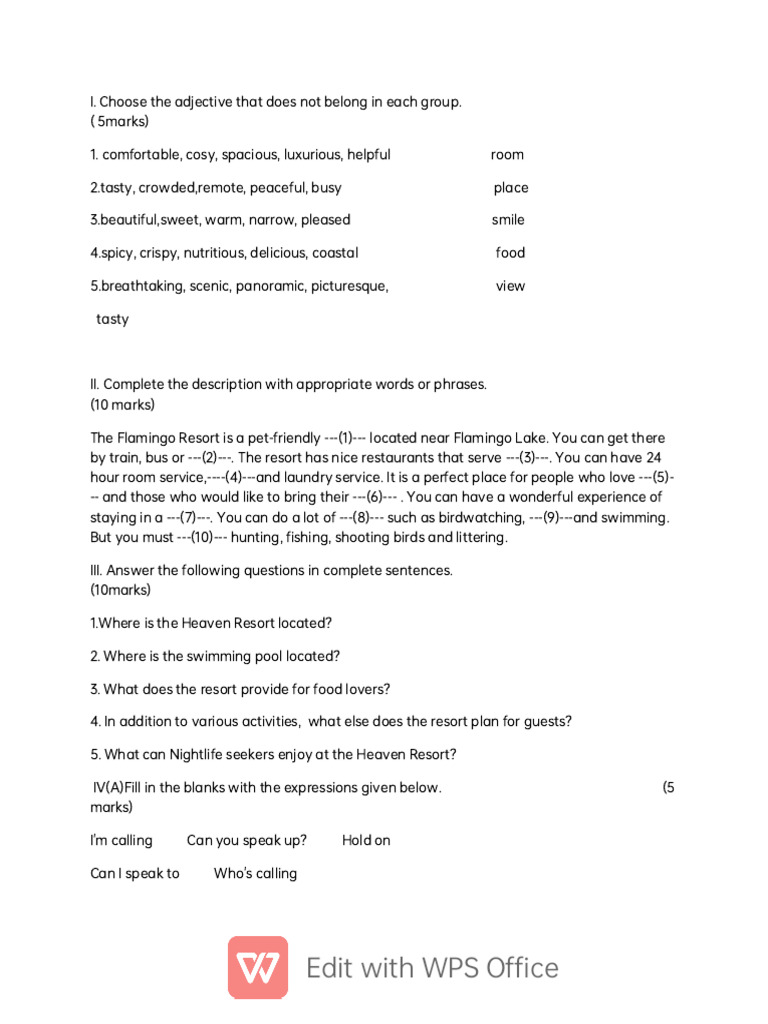 Grade 8 Boarder Pre Test 27 | PDF