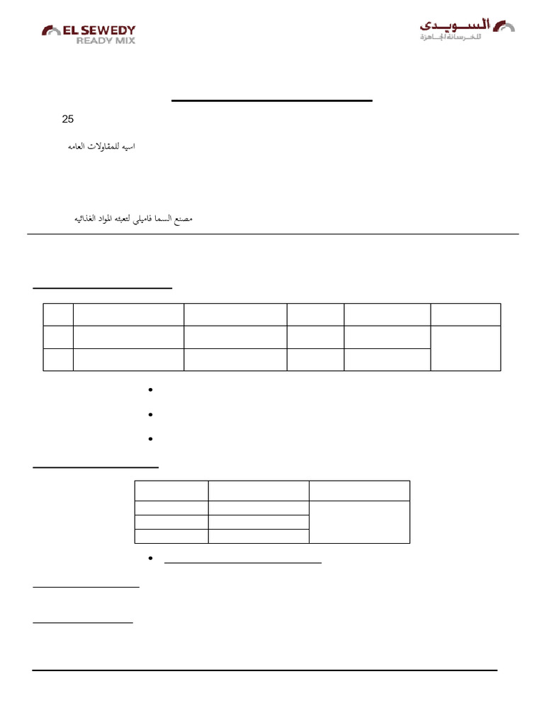 El Sewedy Ready Mix Quotation | PDF | Concrete