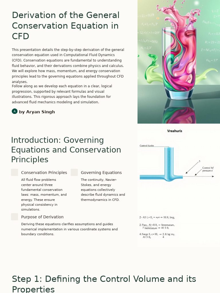 Derivation of The General Conservation Equation in CFD | PDF | Computational Fluid Dynamics ...
