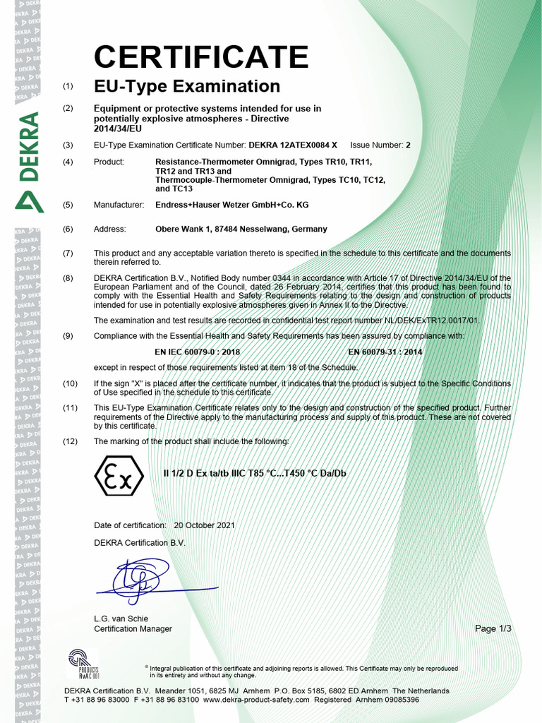 Transmissore Temperatura - E+H TMT84 | PDF