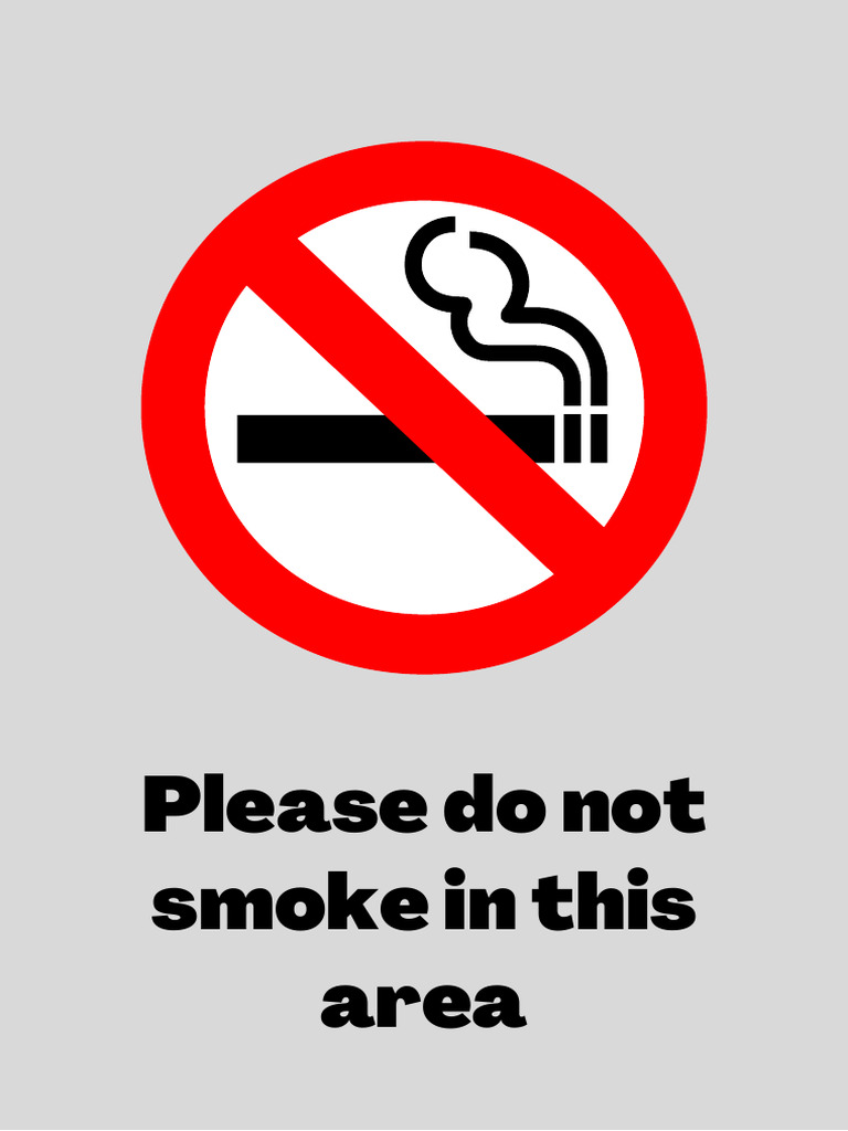 Do Not Smoke in This Area Poster | PDF