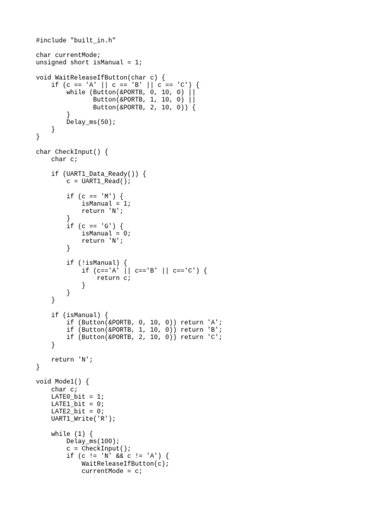 Microcontroller Mode Control Logic | PDF