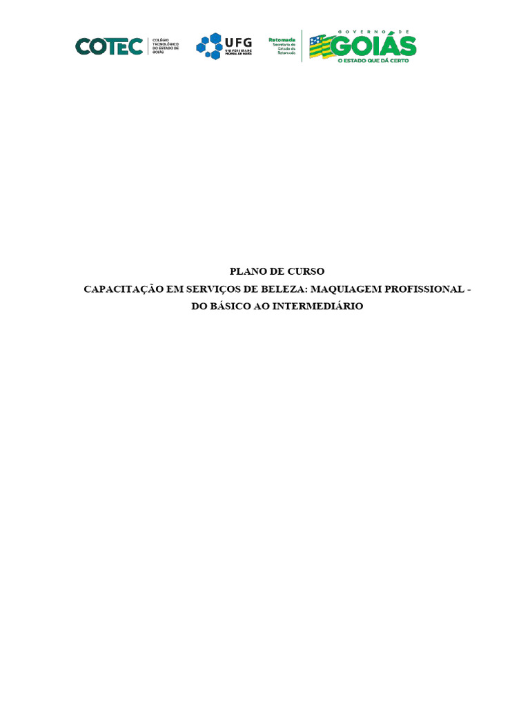 Capacitacao em Servicos de Beleza Maquiagem Profissional Do Basico Ao Intermediario - 80h | PDF ...